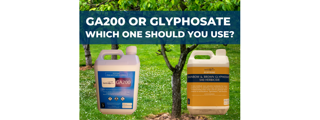 Glyphosate 540 or GA200 (Glufosinate 200g/L)
