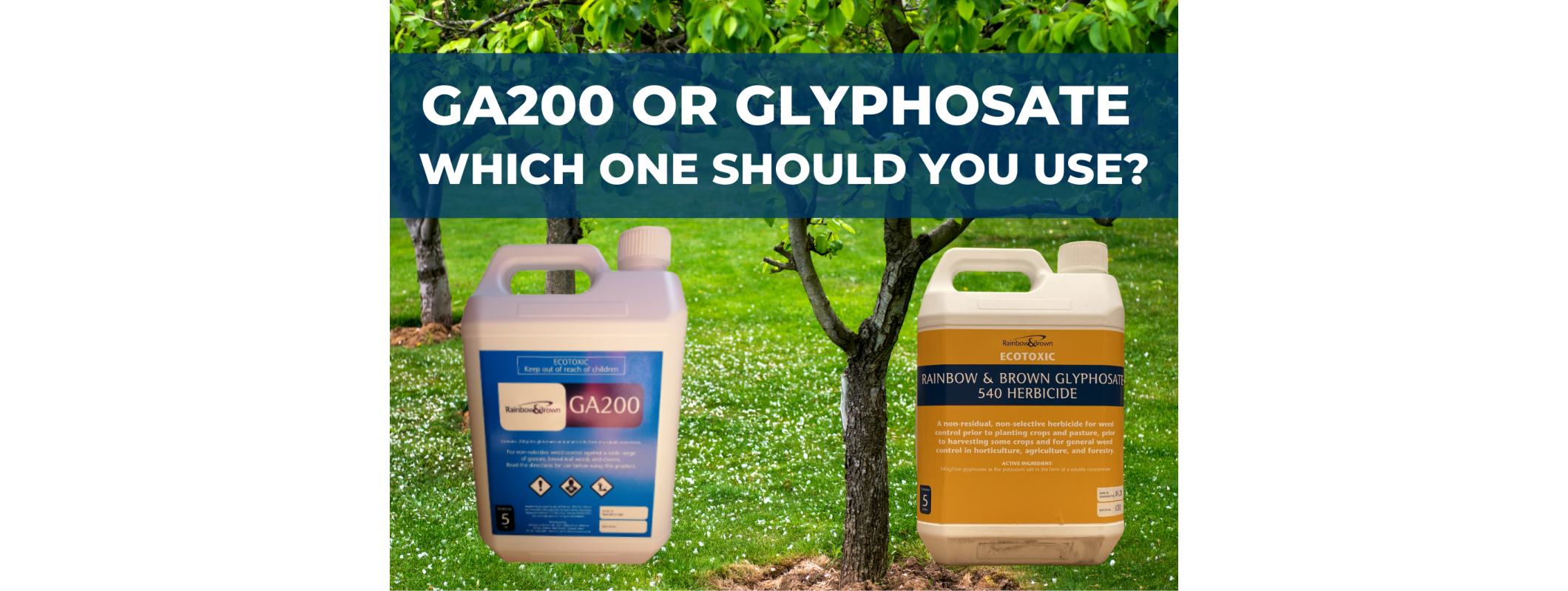 Glyphosate 540 or GA200 (Glufosinate 200g/L)