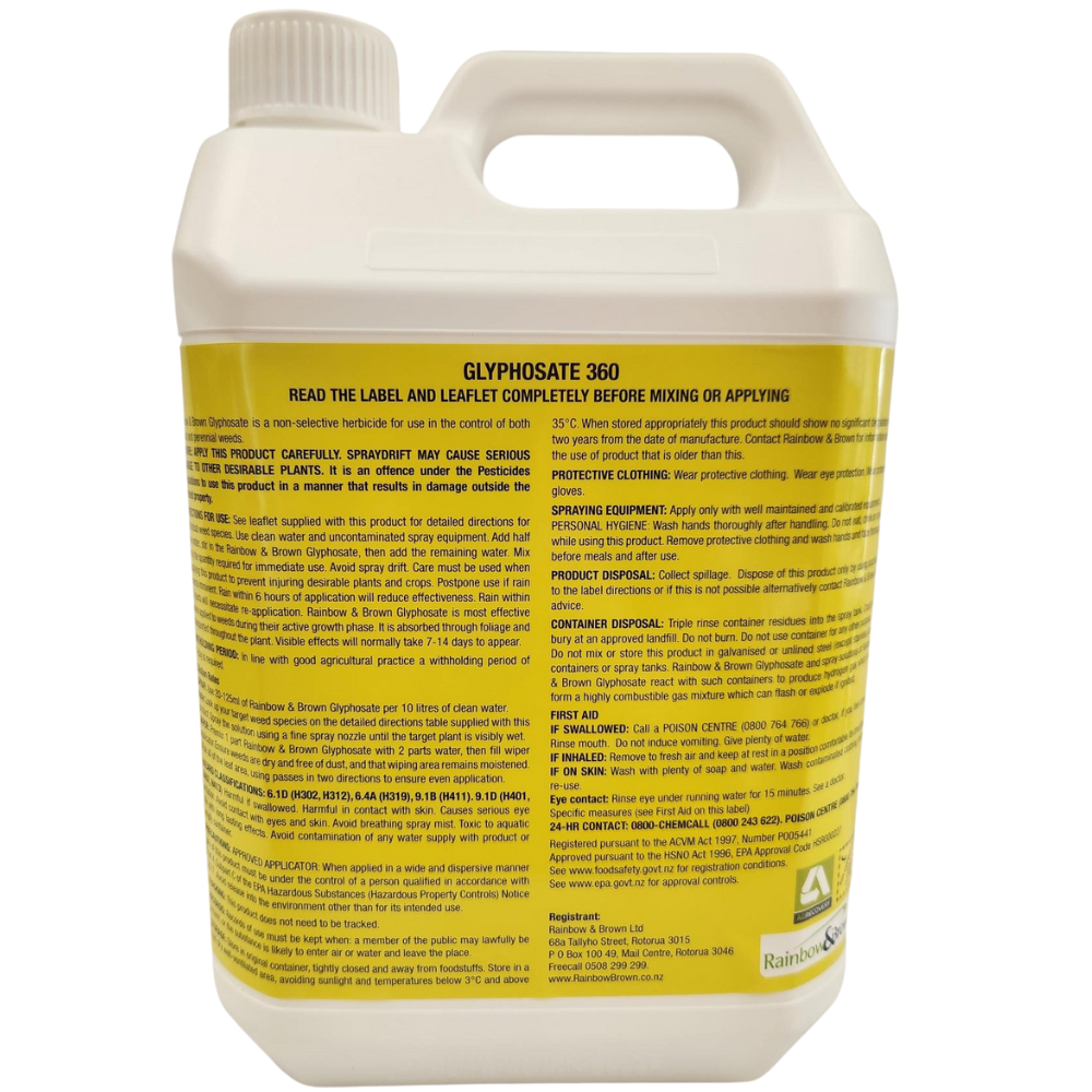 Roundup With Glyphosate NZ - Roundup 360 - Glyphosate 5L