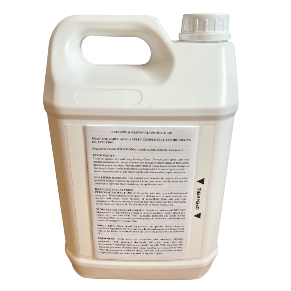 Roundup With Glyphosate NZ - Roundup 360 - Glyphosate 5L