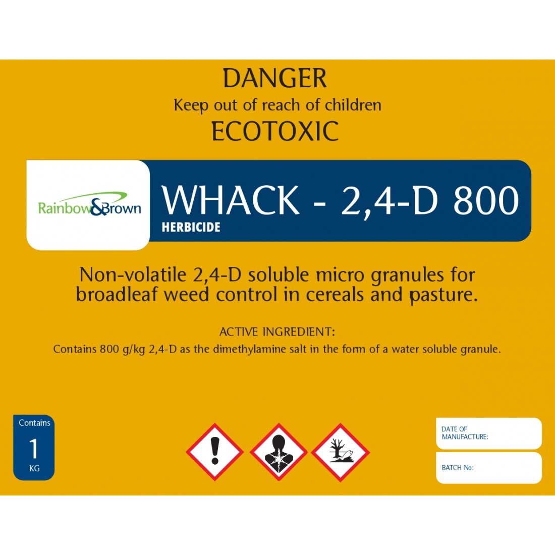 2,4-D 800 Strength Herbicide NZ - 2,4-D Weedkiller - Pasture Weed Control